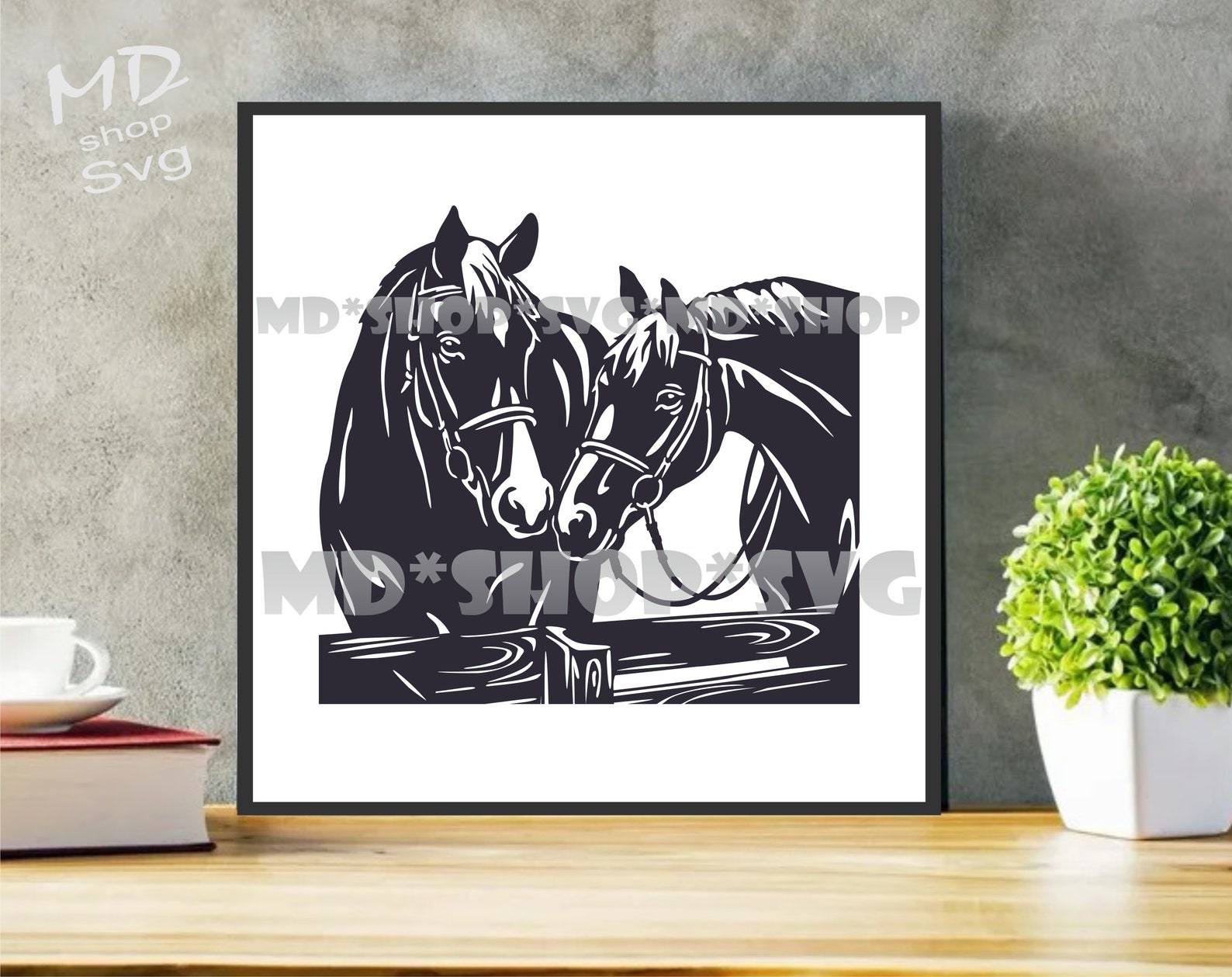 Horse Couple Svg, Horses DXF Files for Plasma, Horse Files for CNC ...