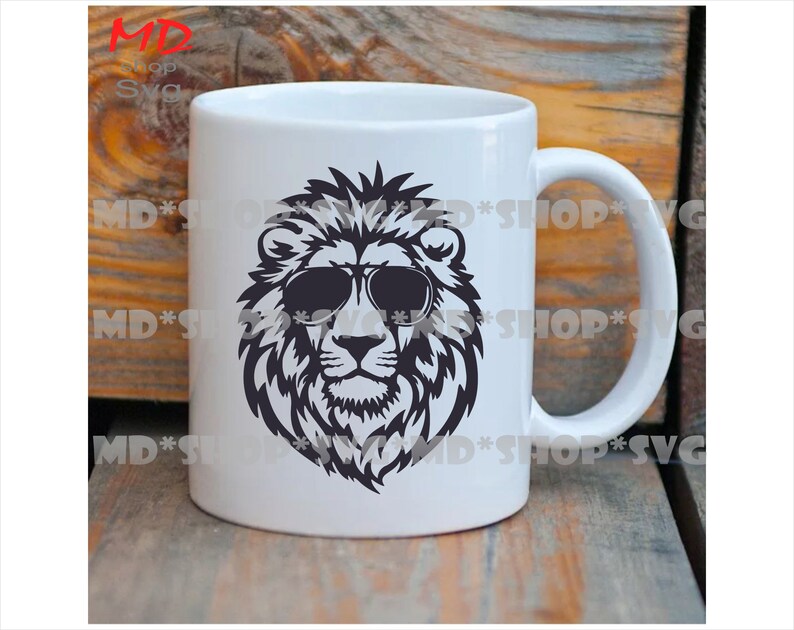 Lion With Glasses SVG, Lion Head Silhouette, Lion for Plasma Cutter ...
