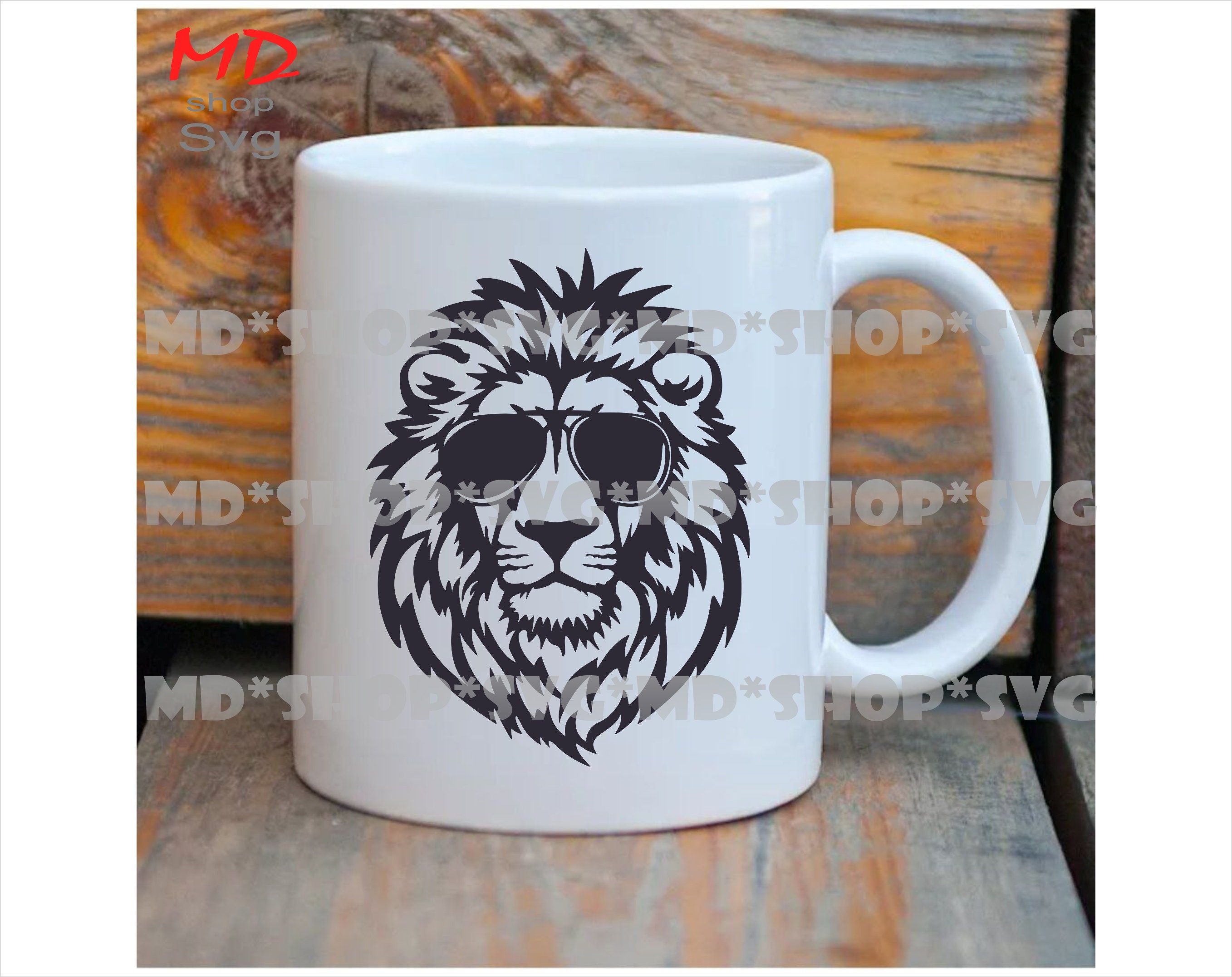 Lion With Glasses SVG, Lion Head Silhouette, Lion for Plasma Cutter ...