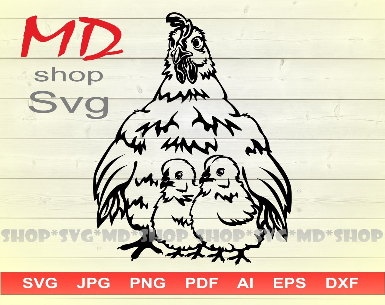 Chicken Vinyl Cut Baby Chicken SVG. Chicken With Baby Chicks - Etsy