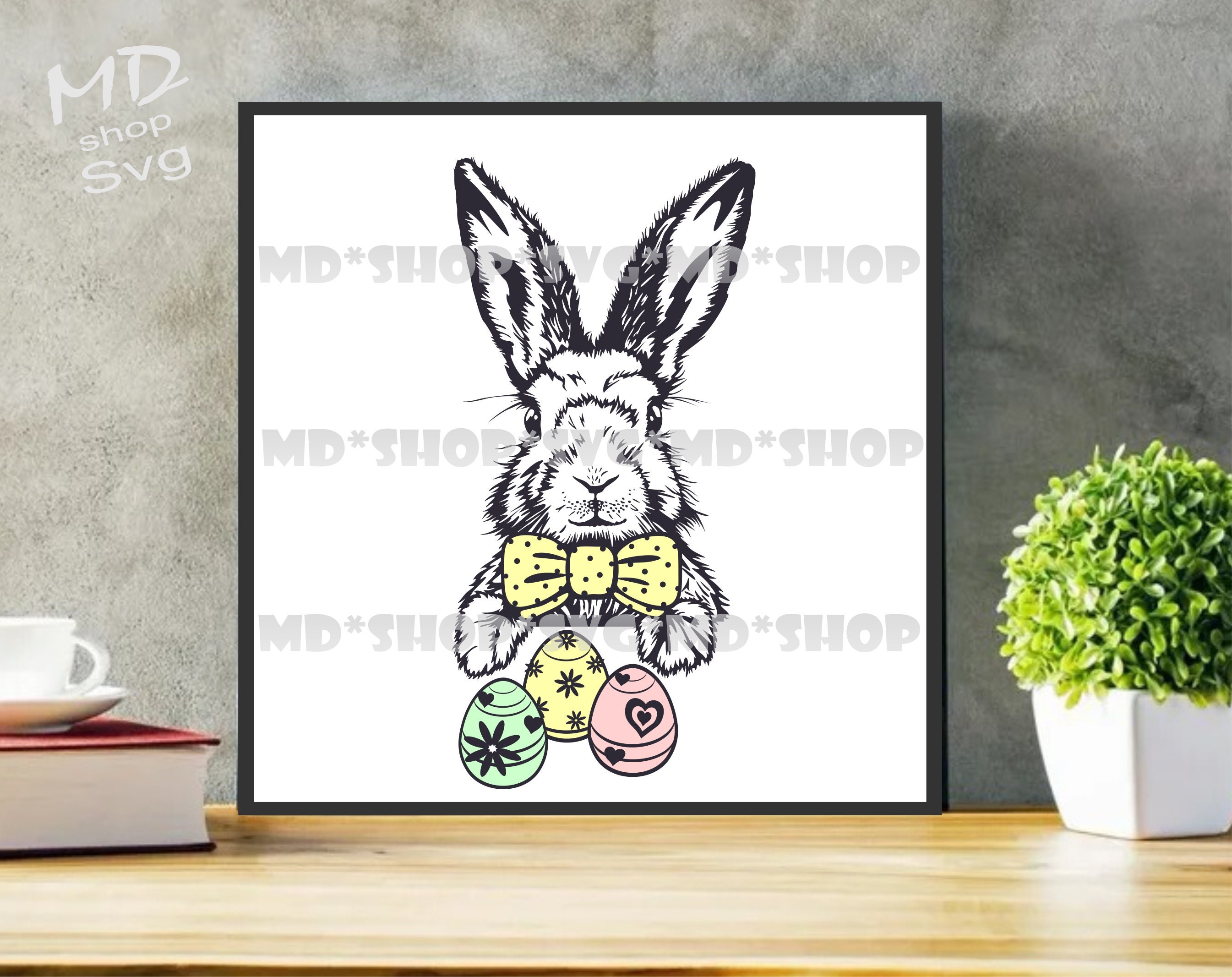 Easter Bunny SVG Rabbit Silhouette DXF, Farm Life Clip Art Png Files - Etsy