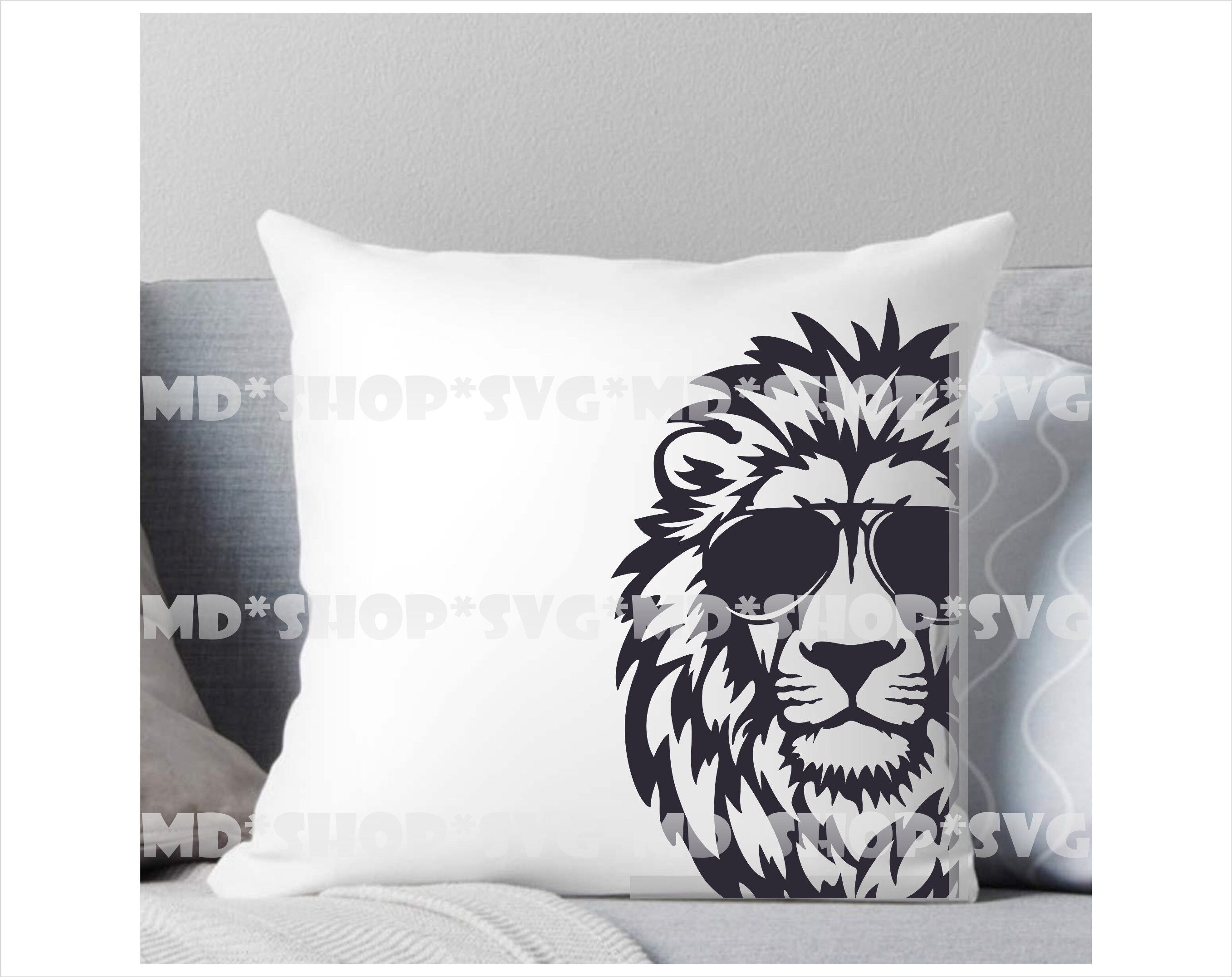 Lion With Glasses SVG, Lion Head Silhouette, Lion for Plasma Cutter ...