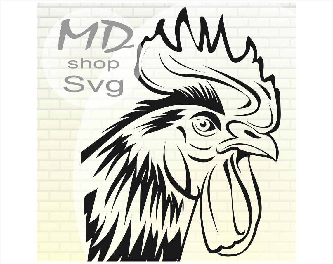 Rooster SVG Rooster Files for Cricut Rooster Silhouette DXF - Etsy