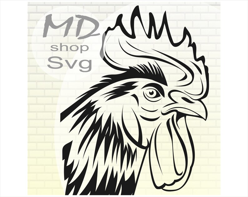 Rooster SVG, Rooster Files for Cricut, Rooster Silhouette DXF, Farm ...