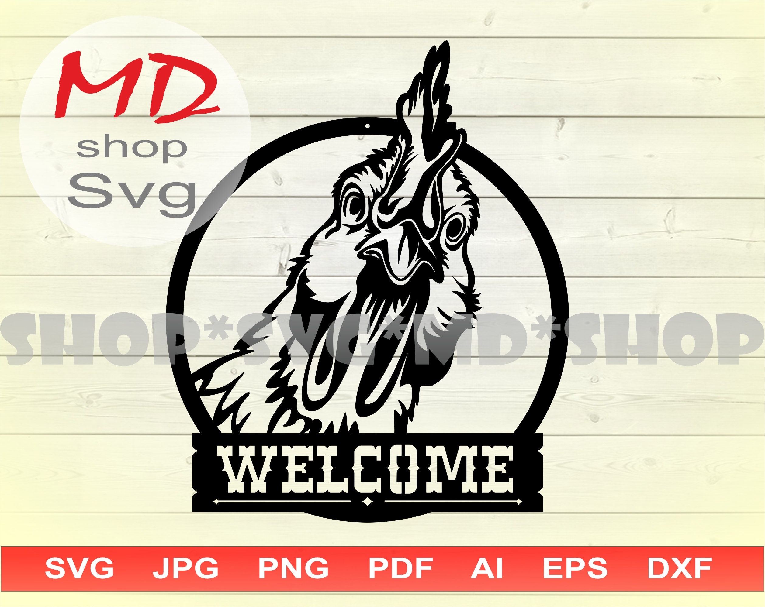 Chicken Welcome Sign, Chicken Files for CNC, Chicken Vinyl Cut, DXF ...