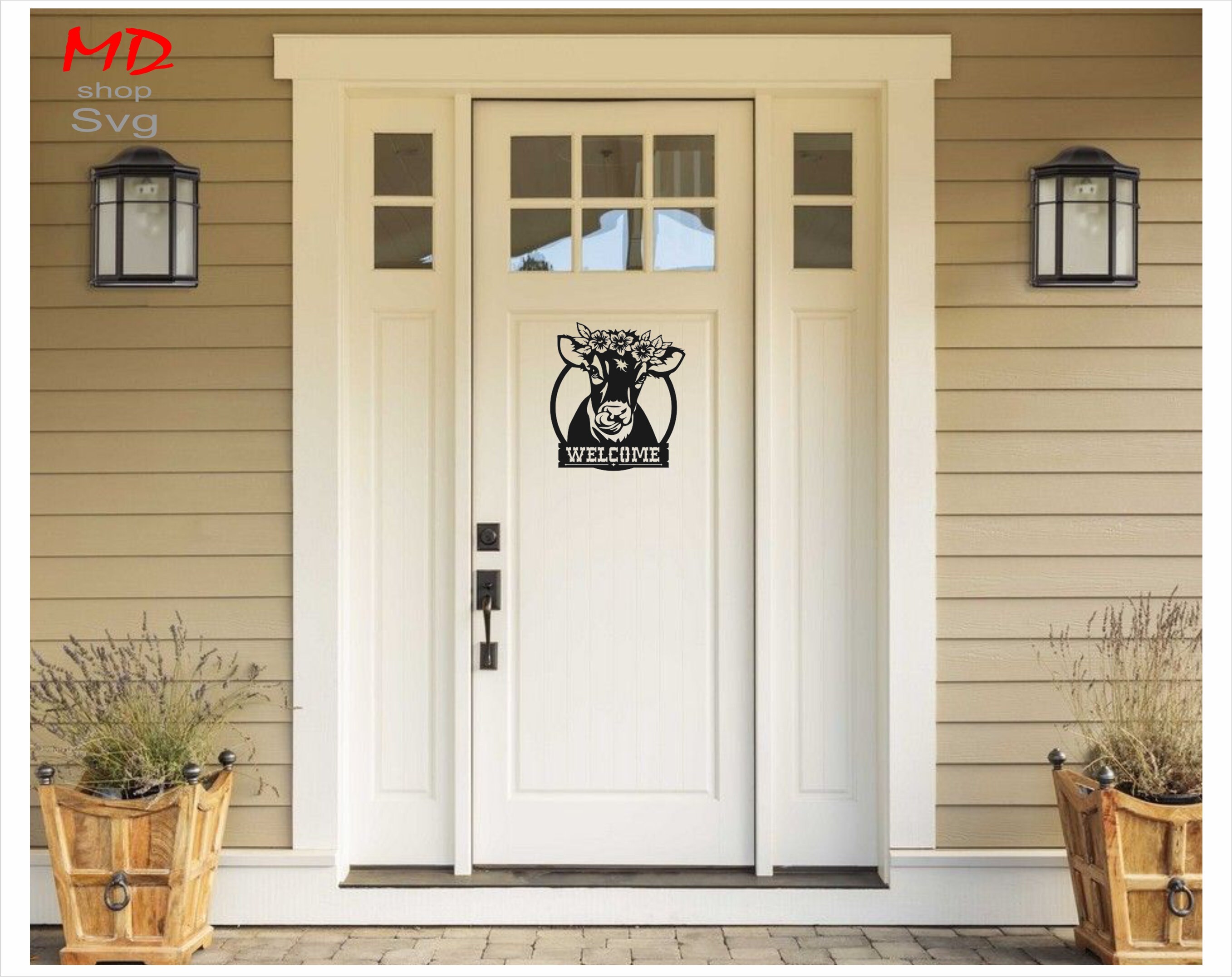 Cow Wreath Calf Welcome Sign Welcome Farm Ranch DXF Files - Etsy