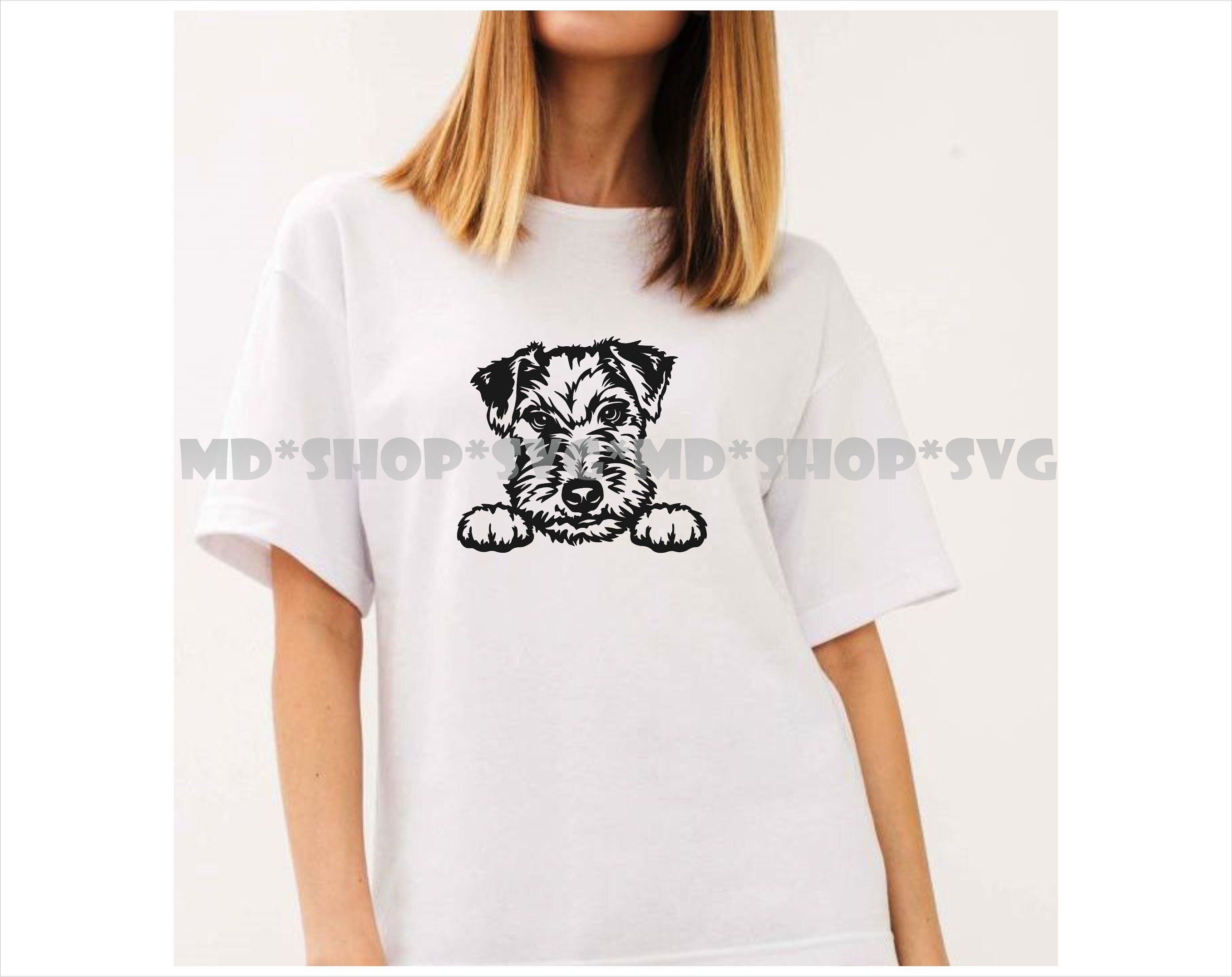 Terrier SVG, Dog Peeking, Dog Face Paws Cnc, Terrier Silhouette Png ...