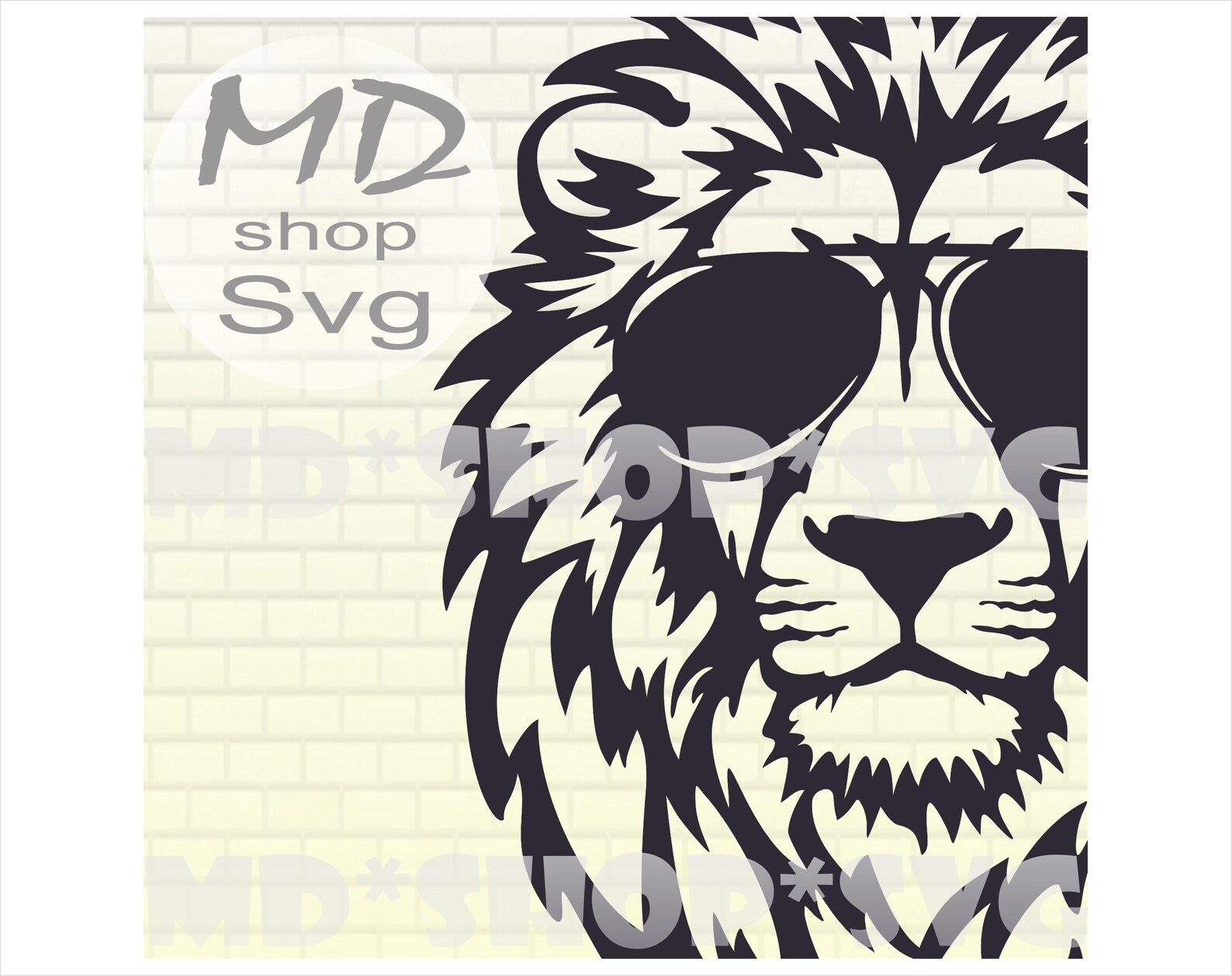 Lion With Glasses SVG, Lion Head Silhouette, Lion for Plasma Cutter ...