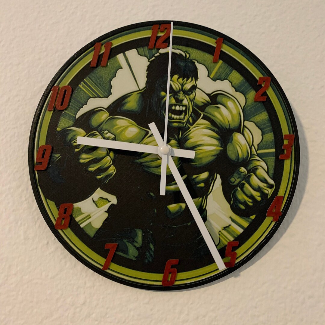 Hulk Clock 9 Inches Hueforge - Etsy