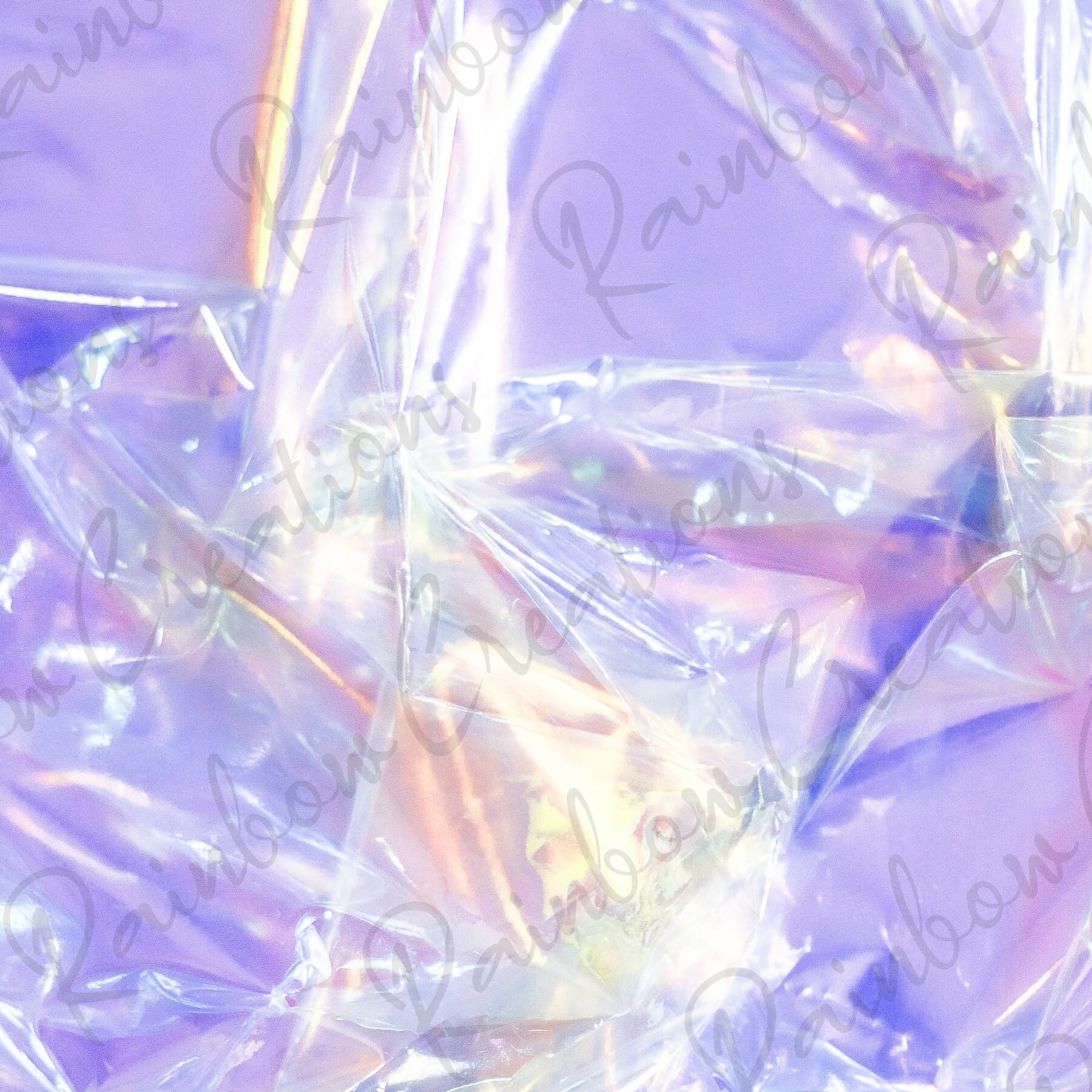 34 Rainbow Cellophane, Iridescent Holographic, Digital Paper Pack ...