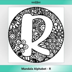 Mandala Alphabet - R • Cut and Fold Book Pattern • Instant Download PDF ...