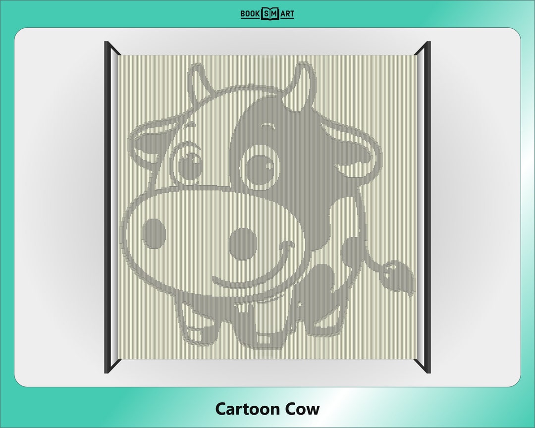 Cartoon Cow • Cut and Fold Book Pattern • Instant Download • Multiple ...