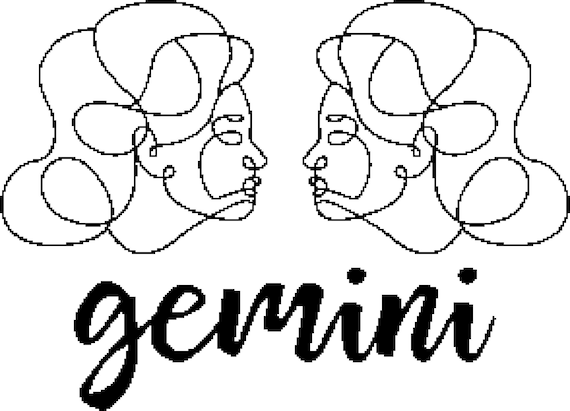 Gemini Zodiac Symbol Book Cut and Fold Pattern Instant - Etsy