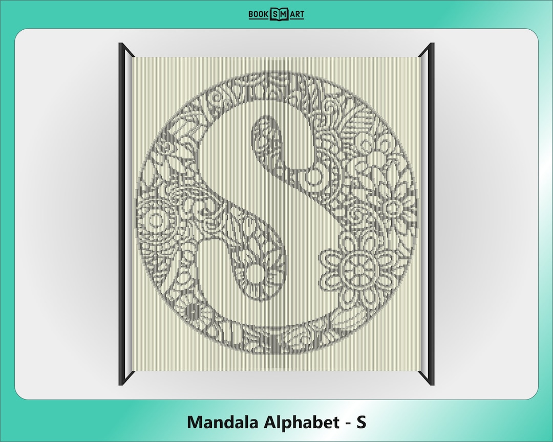 Mandala Alphabet - S • Cut and Fold Book Pattern • Instant Download PDF ...