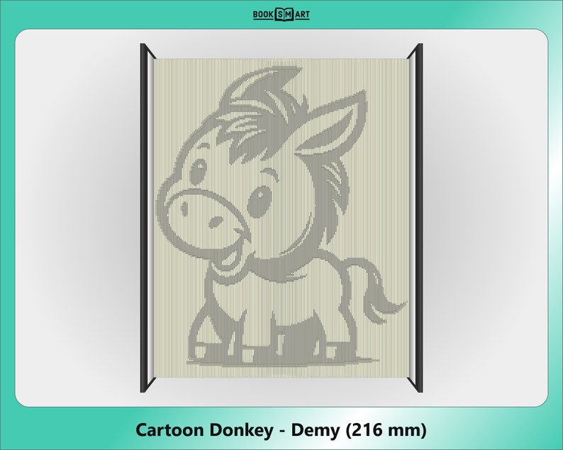 Cartoon Donkey • Cut and Fold Book Pattern • Instant Download ...