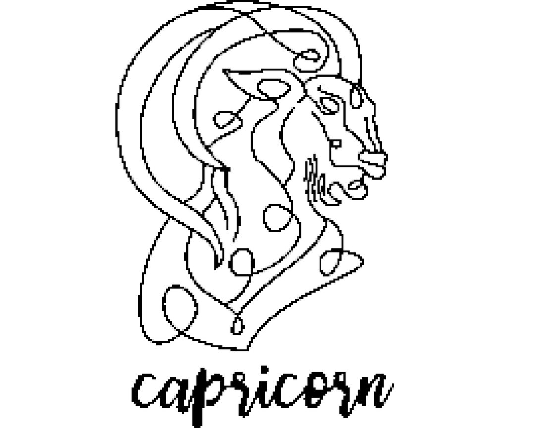 Capricorn Zodiac Symbol • Book Cut and Fold Pattern • Instant Download ...