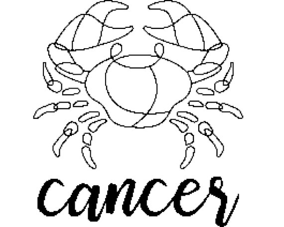 Cancer Zodiac Symbol Book Cut and Fold Pattern Instant - Etsy