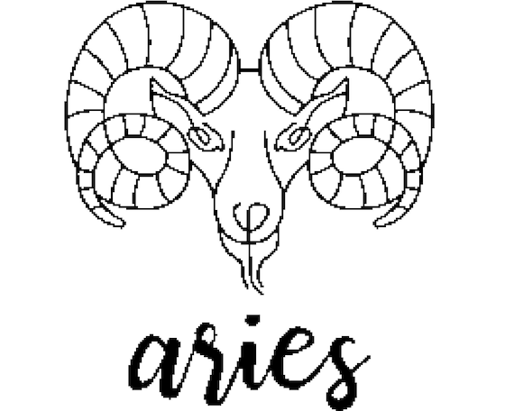 Aries Zodiac Symbol Book Cut and Fold Pattern Instant - Etsy