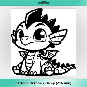 Cartoon Dragon • Cut and Fold Book Pattern • Instant Download ...