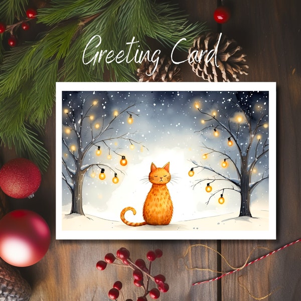 Cat Christmas Cards - Etsy