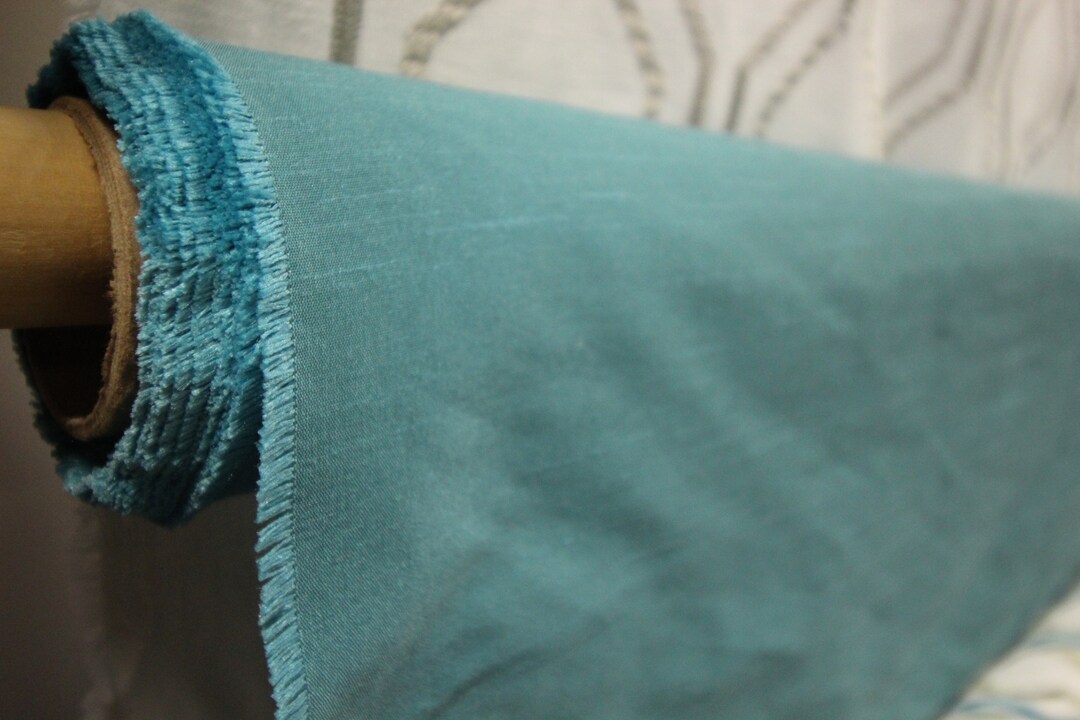 Teal Rayon and Polyester Fabric - Etsy