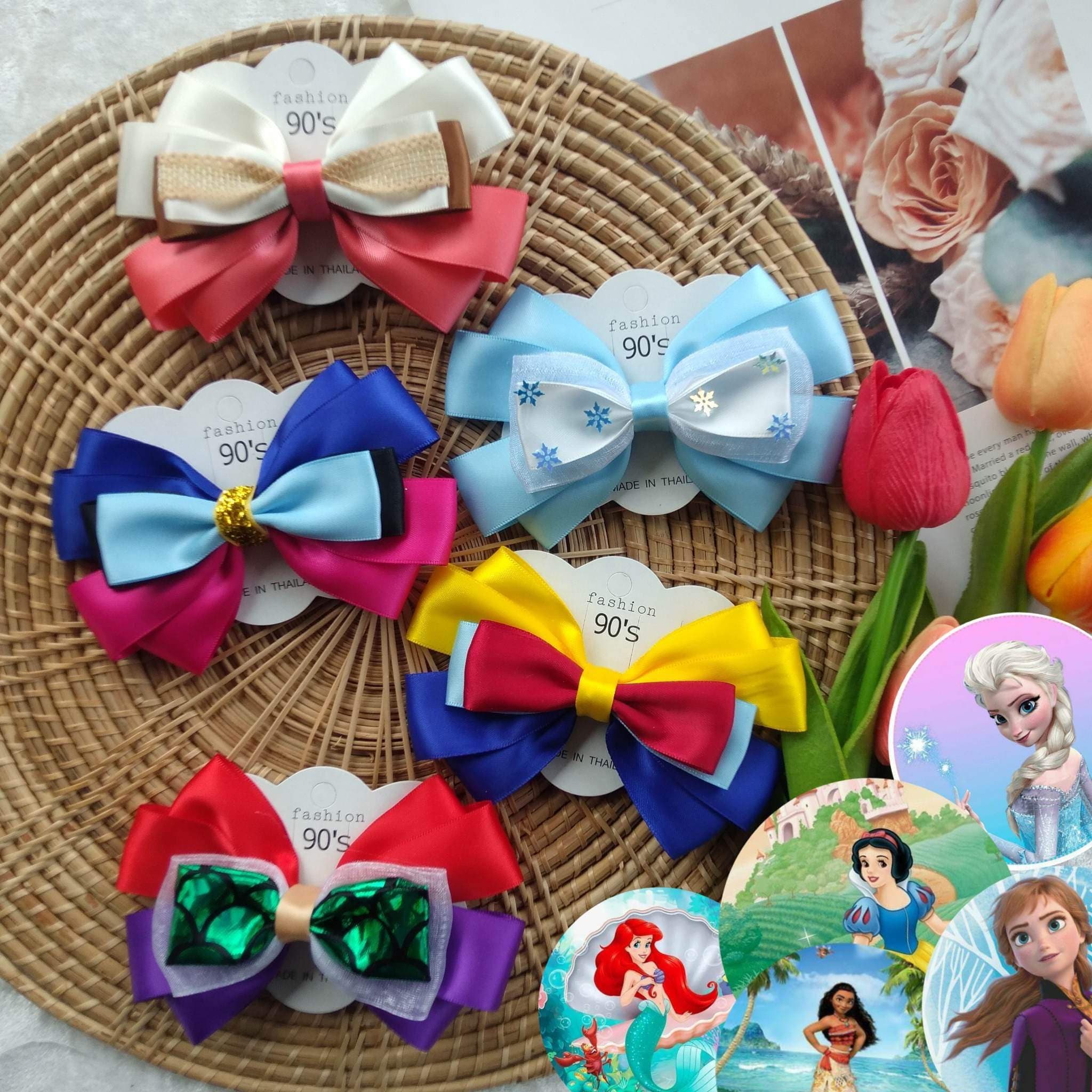 Disney Princess Hair Bow Girl Hair Clip Princess Bow Toddler Bow Disney ...
