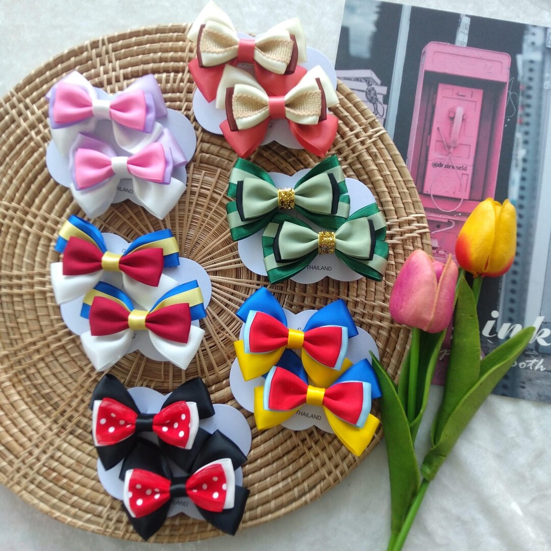 Disney Princess Hair Bow | Girl Hair Clip | Princess Bow | Toddler Bow ...