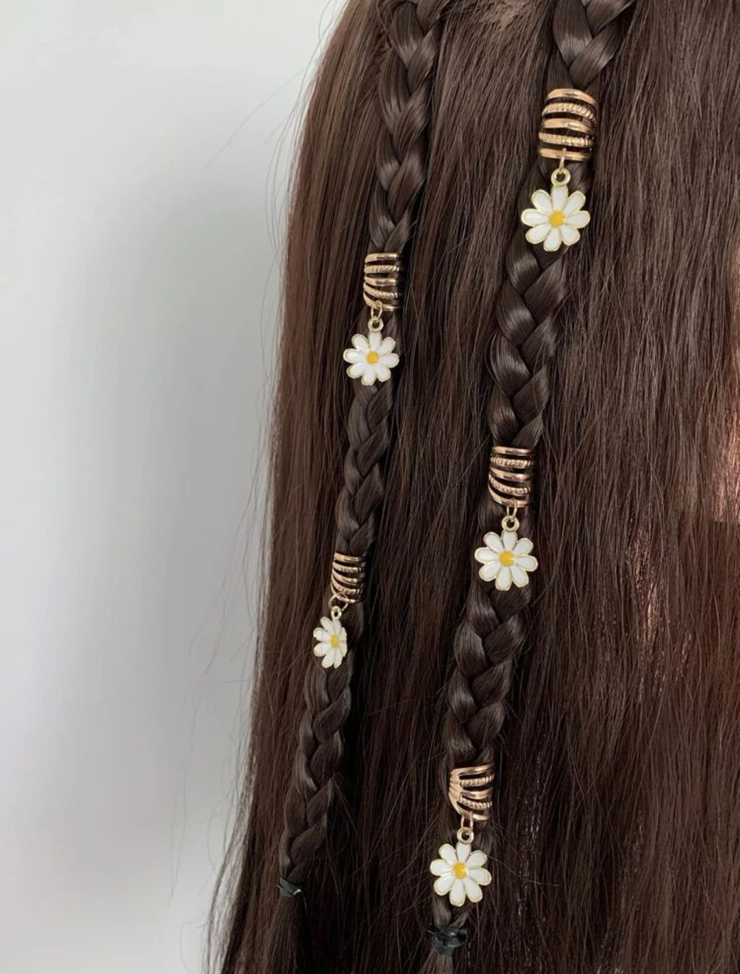 5 Pcs Daisy Decor Hair Ring Flower Hair Ring Flower Hair Decor Daisy ...