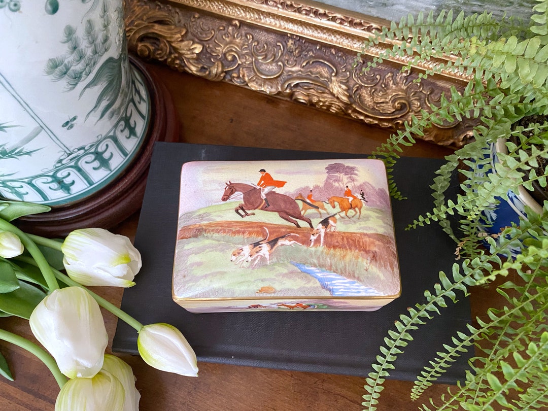 Beautiful Crown Devon - Fielding's Pottery Fox Hunt Music Box - Etsy