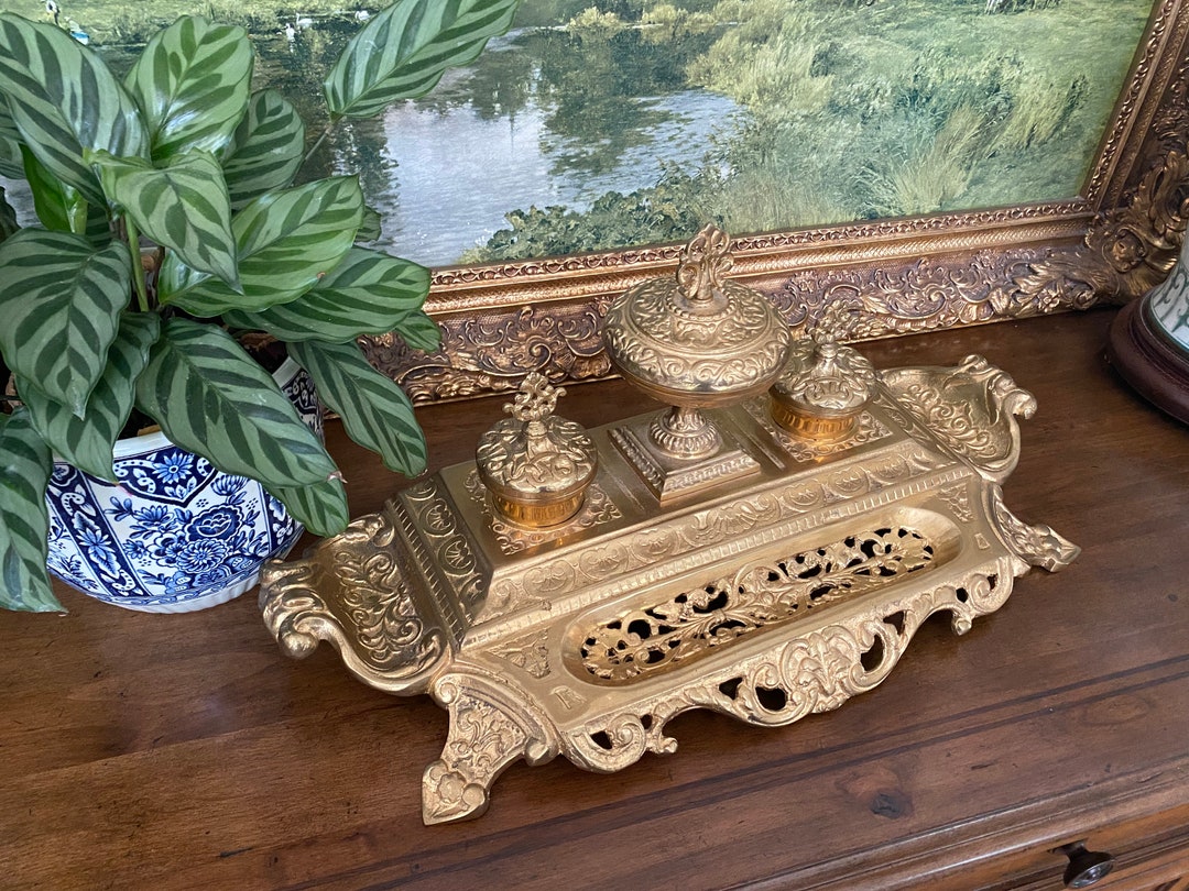 Stunning Maitland Smith Inkwell Desk Set - Etsy