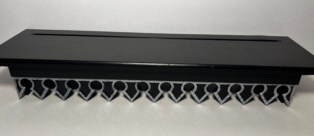 Black Shelf With Silver Gothic Spikes. - Etsy