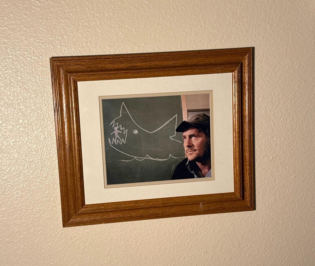 Quint | Jaws | Shark | Chalk Board | Framed Image - Etsy