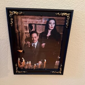 The Addams Family | Gomez and Morticia | Gothic Frame With Gold ...