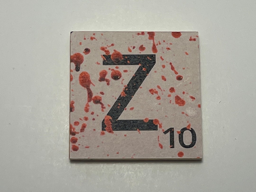 Wood Blood Stained Letter Z Tile - Etsy