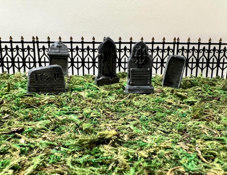 Bag of (15) Unique Miniature Gravestones / Tombstones for a Graveyard ...