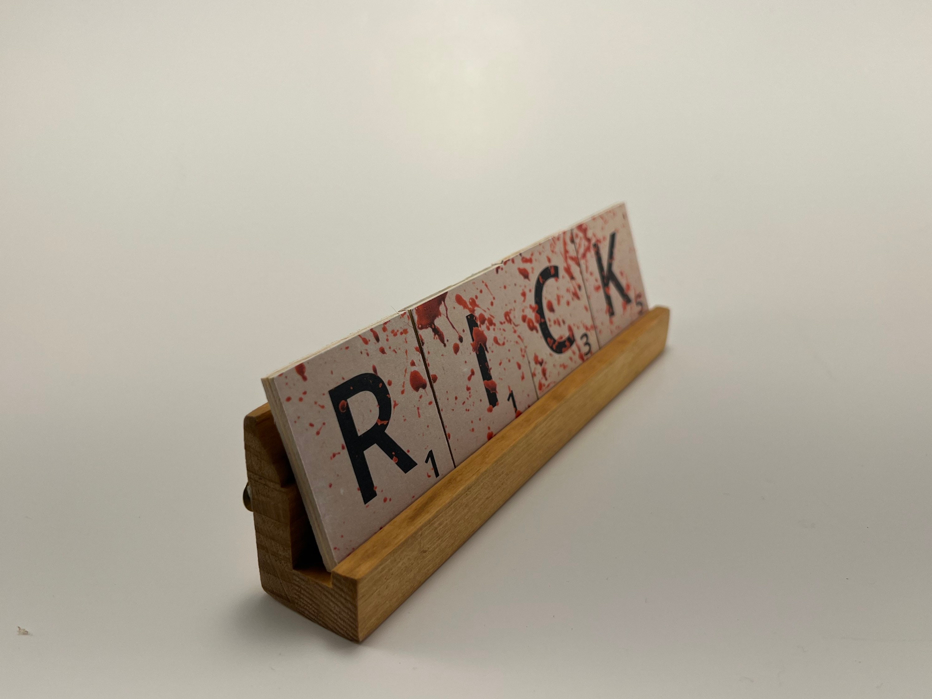 Wood Blood Stained Letter G Tile - Etsy