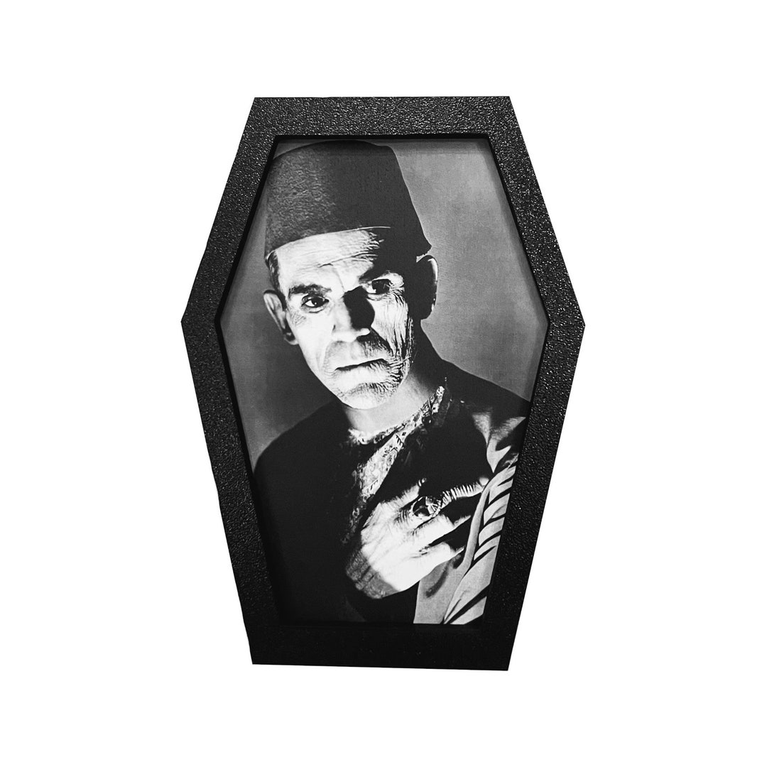 Boris Karloff As The Mummy Coffin Framed Art 3d Printed Etsy