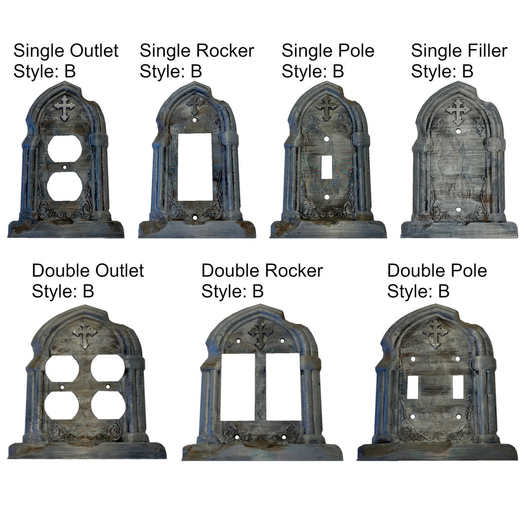 Graveyard Collection | Tombstone Shaped Wall Plates | Gothic Home Decor ...