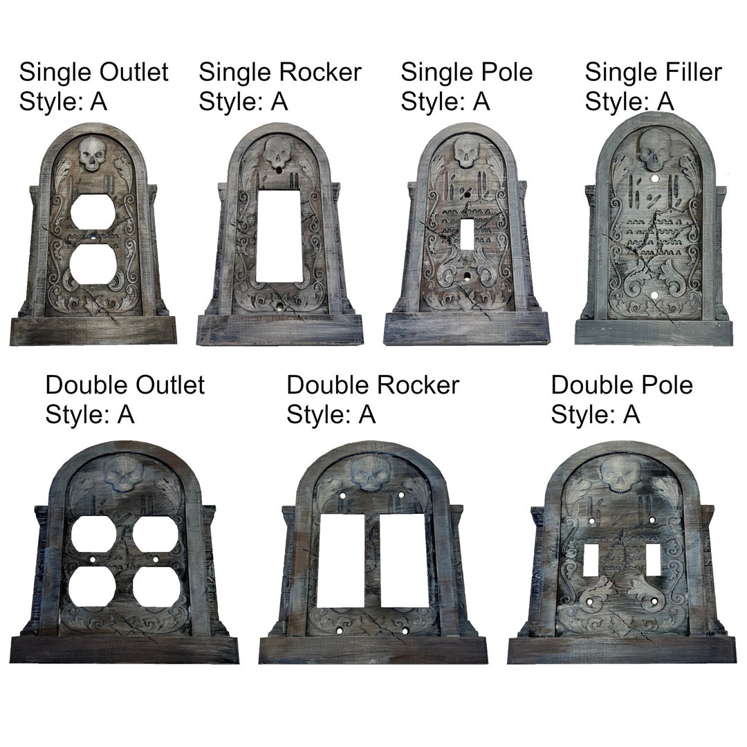 Graveyard Collection | Tombstone Shaped Wall Plates | Gothic Home Decor ...