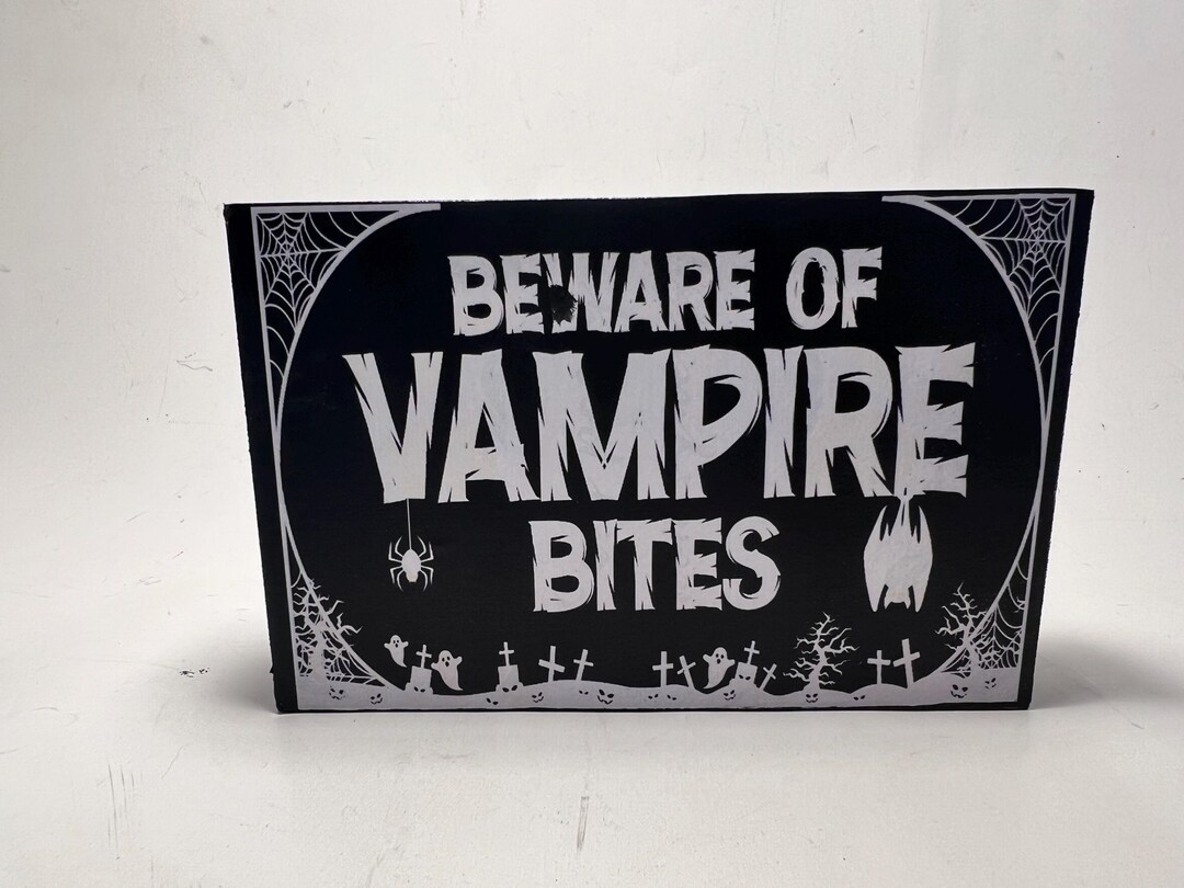 Beware of Vampire Bites | Standing Box | Gothic Home - Etsy