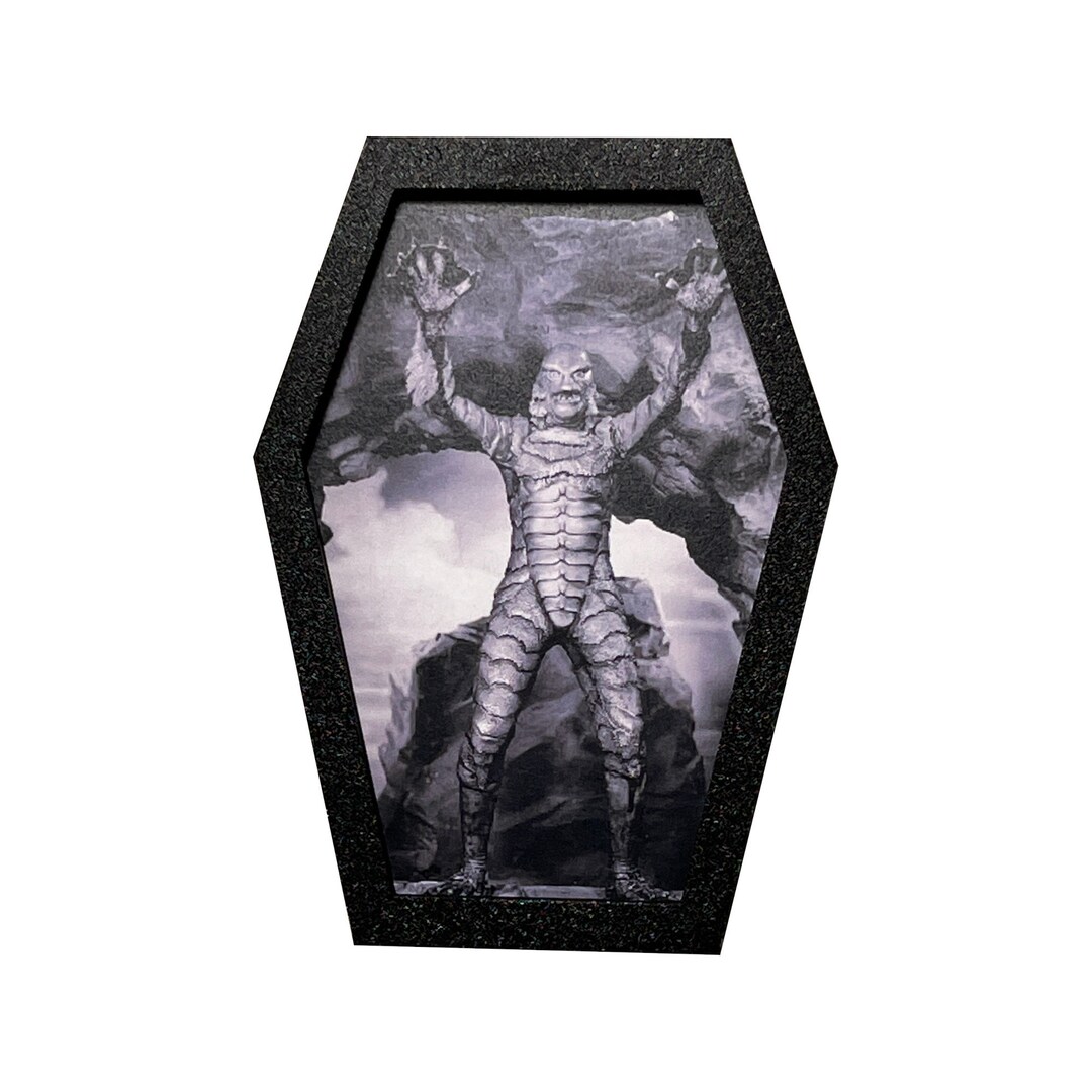 The Creature From the Black Lagoon | Coffin Framed Art | 3D Printed - Etsy