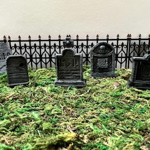 Bag of (15) Unique Miniature Gravestones / Tombstones for a Graveyard ...