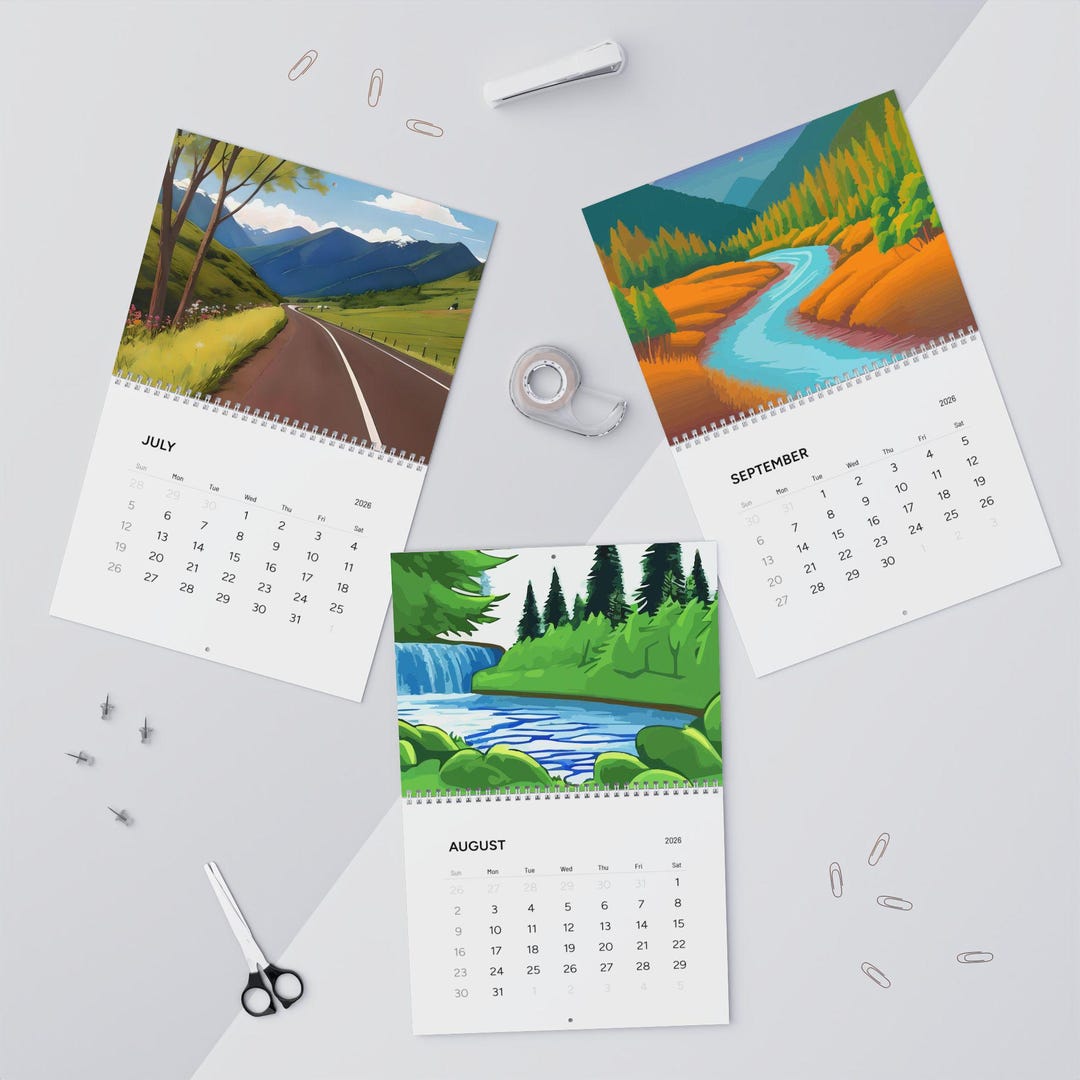 2026 Landscape Wall Calendar | Scenic Nature Photography Monthly ...