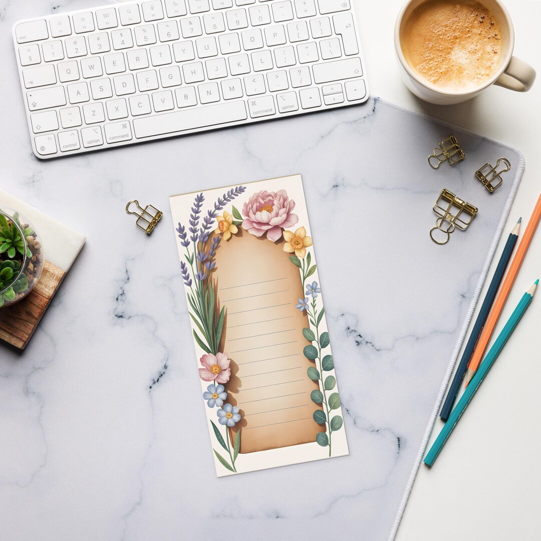 Spring Flowers Notes Ruled Notepad for Lists and Planning - Etsy