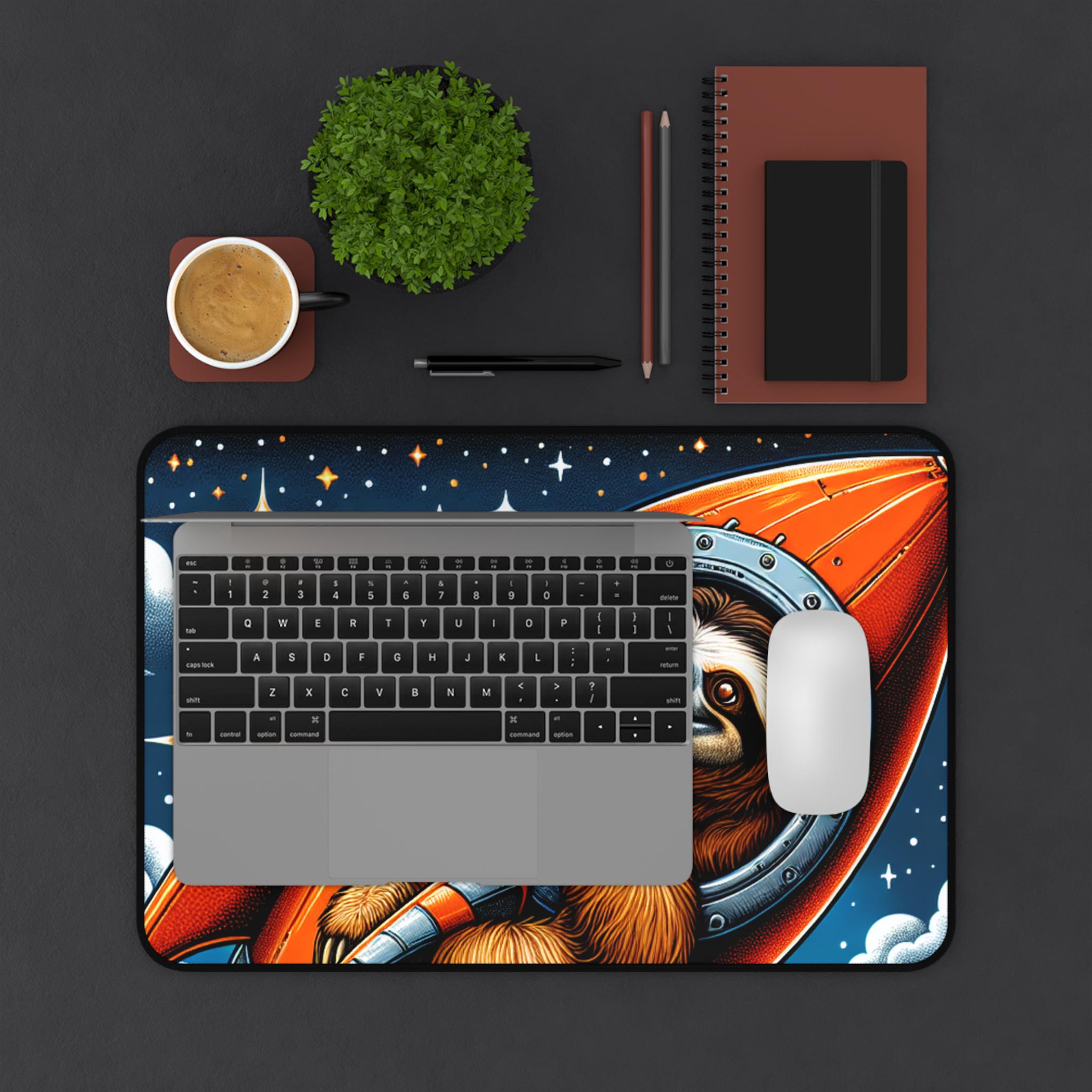 Sloth Thick Neoprene Desk Mat | Adorable Animal Workspace Accessory ...