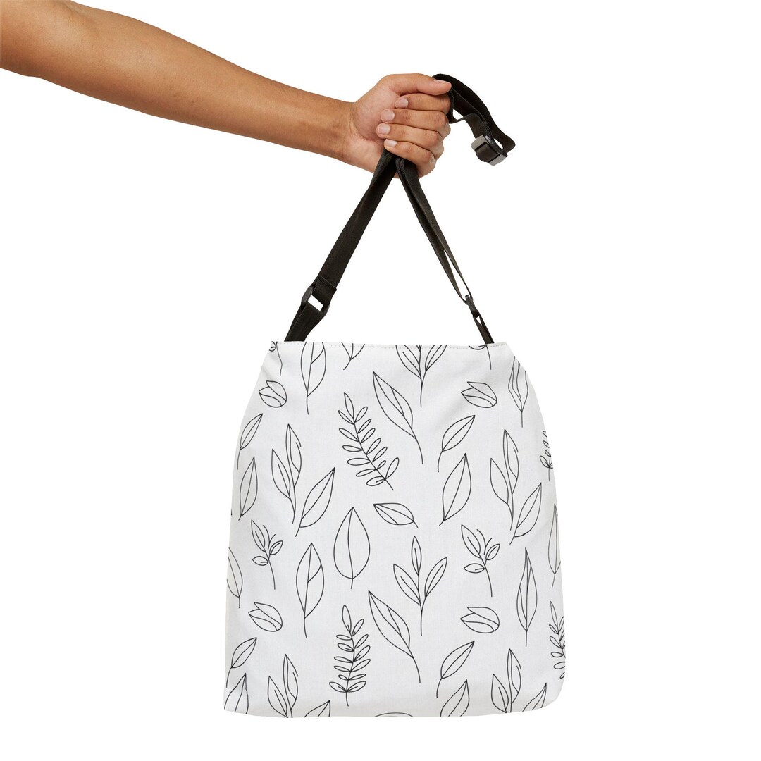 Leaf Line Pattern Tote Bag - Adjustable Strap All-over-print - Etsy