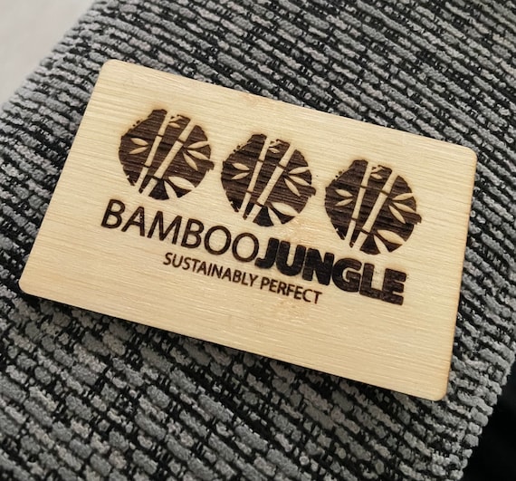 Bamboo Smart Business Card NFC RFID Sustainable | Etsy