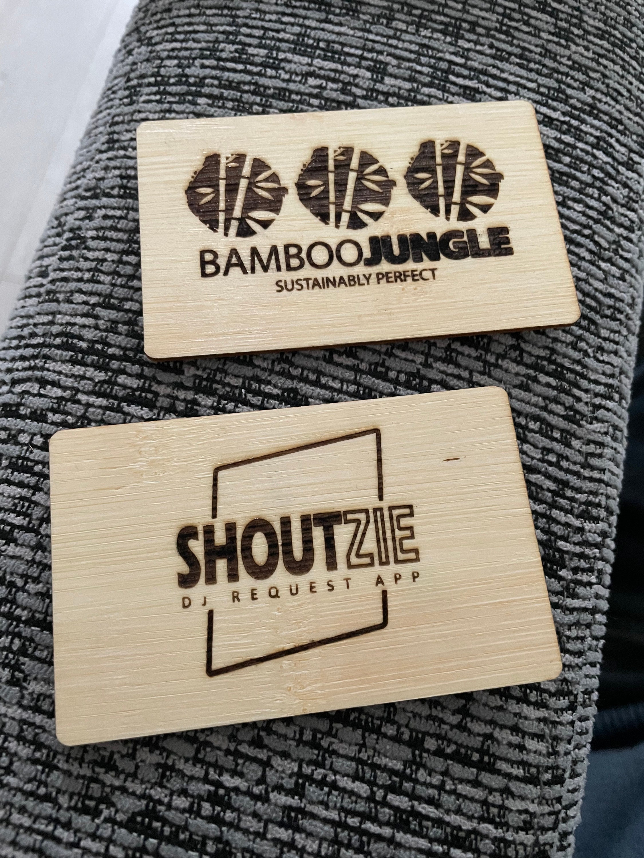 Bamboo Smart Business Card, NFC, RFID, Sustainable, Re-useable, Eco ...