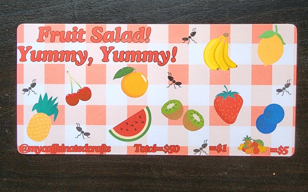 FRUIT SALAD Savings Challenge - Etsy