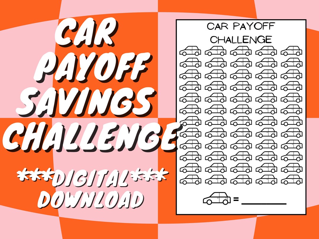 PRINTABLE Car Payoff Savings Challenge - Etsy